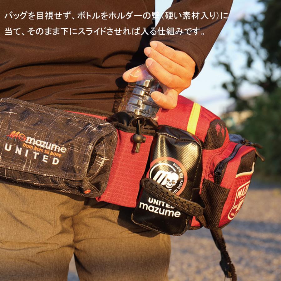 mazume オレンジブルー マズメ レッドムーンウエストバッグIV/MZBK-536 ブラックカスリ 釣り バッグ : アングラーズ・サライ ヤフー店 - 通販 - Yahoo!ショッピング