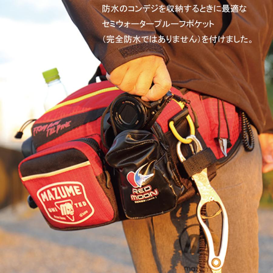 mazume オレンジブルー マズメ レッドムーンウエストバッグIV/MZBK-536 ブラックカスリ 釣り バッグ : アングラーズ・サライ ヤフー店 - 通販 - Yahoo!ショッピング