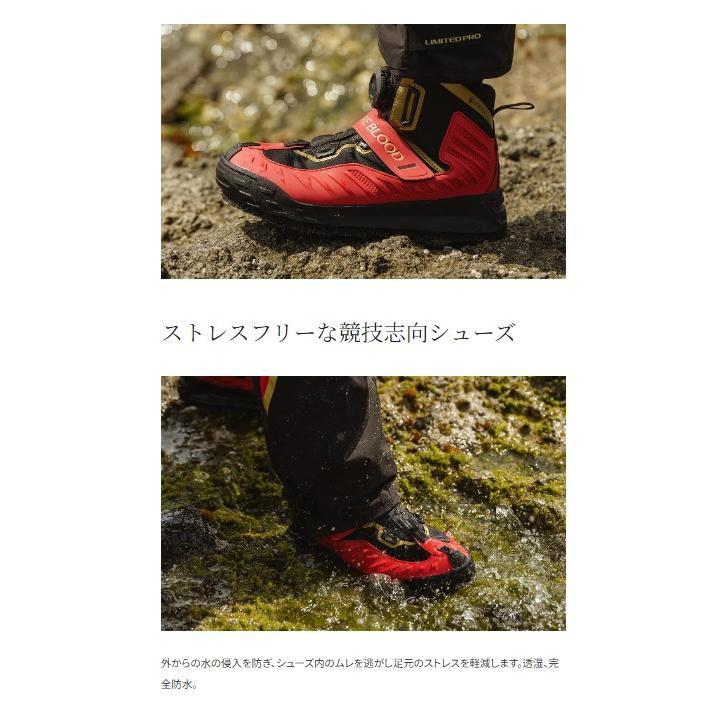 シマノ リミテッドプロゴアテックスシューズ カットラバーピンフェルト ブラッドレッド FS-140X (フェルトシューズ 釣り)【送料無料】 シマノ (Shimano) FS-140X ブラッドレッド 25.0cm リミテッドプロゴ