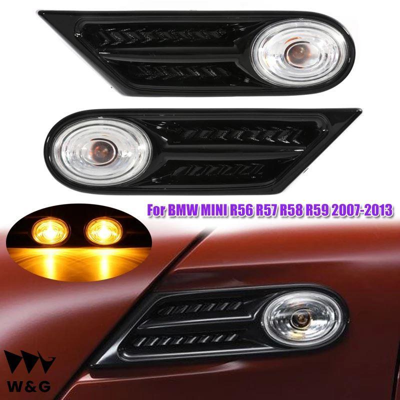 2pcs LED サイドマーカーウィンカー BMW MINI R56 R57 R58 R59 2007-2013 ...