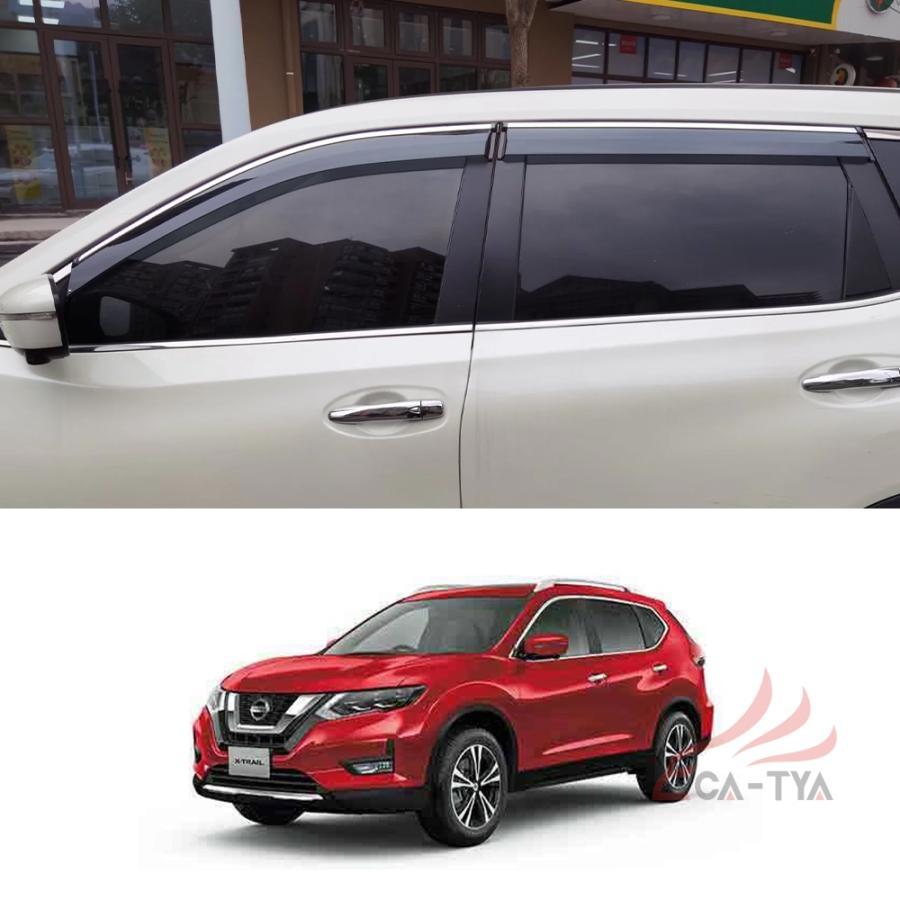 QY010 日産 エクストレイル T32 T33 専用 ドアバイザー サイドバイザー 専用設計 雨よけ 日除け 耐久性 アクリル 4p : p21261381e100 : STKパーツの宝庫 ...