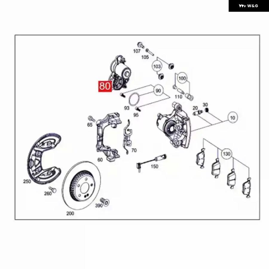A0009061203 A0009061303 リア LH RH ホイール クランプ パーキング ブレーキ アクチュエーター メルセデス ...