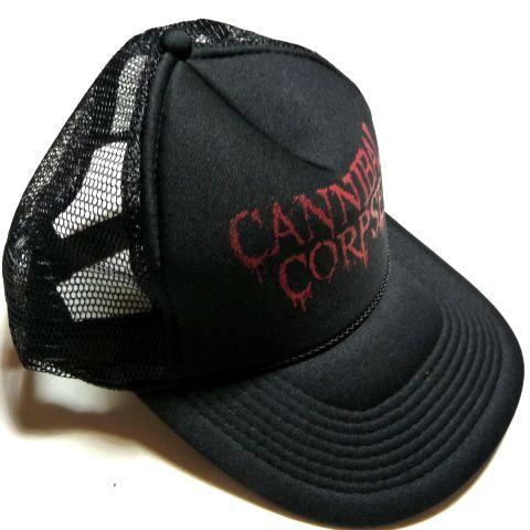 CANNIBAL CORPSE カンニバルコープス RED STACKED LOGO TRUCKER CAP オフィシャル バンドキャップ ...