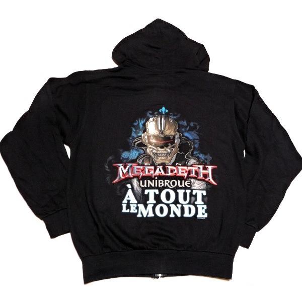 MEGADETH メガデス A TOUT LE MONDE CO ZIP HOODIE オフィシャル ZIP-UP バンドパーカー / 正規 ...