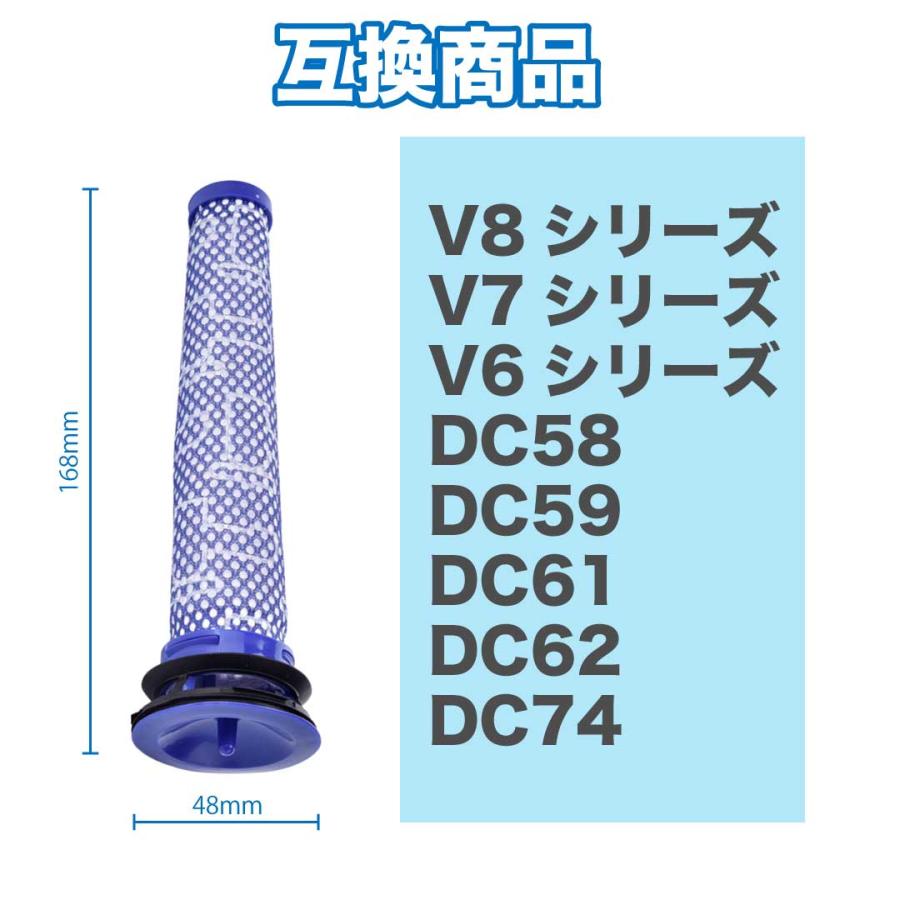 dyson 交換用フィルター 互換品 ダイソン 掃除機 手入れ 水洗い DC61 DC62 DC74 V6 V7 V8 : ペット雑貨のアニビアワークス - 通販 - Yahoo!ショッピング