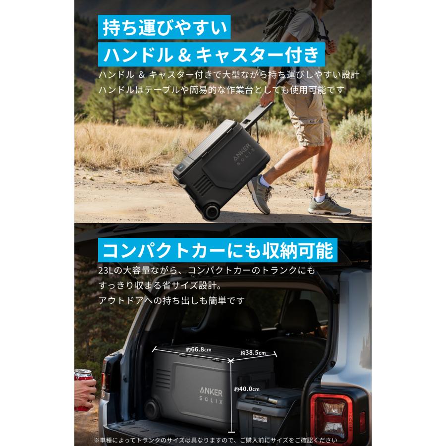 Anker Solix Everfrost 2 23L Electric Cooler ポータブル冷蔵庫 車載冷蔵庫 世界最長冷却持続時間 ...