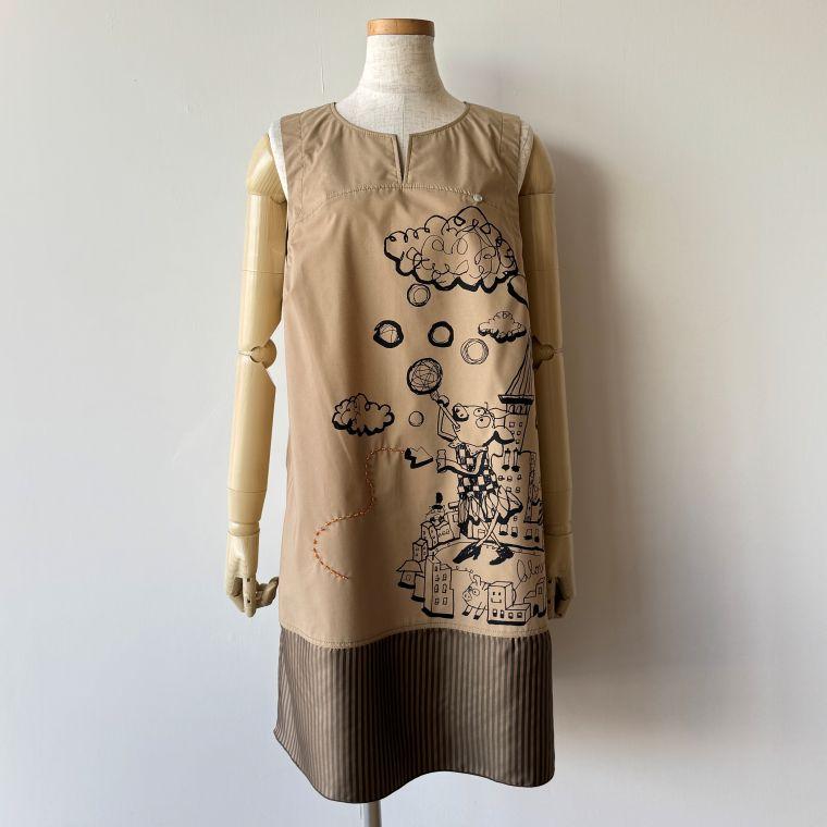 ALBEROBELLO 【40％OFF SALE】アルベロベロ(Alberobello)オレボレブラぶたさんシャボン玉プリント ジャンパースカート（ベージュ）【2025 SPRING ...