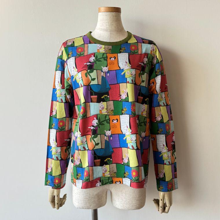 ALBEROBELLO アルベロベロ(Alberobello)オレボレブラカラフルモザイクプリント ベア天竺 カットソー（カラフル）【2025 AUTUMN COLLECTION】送料無料 ...