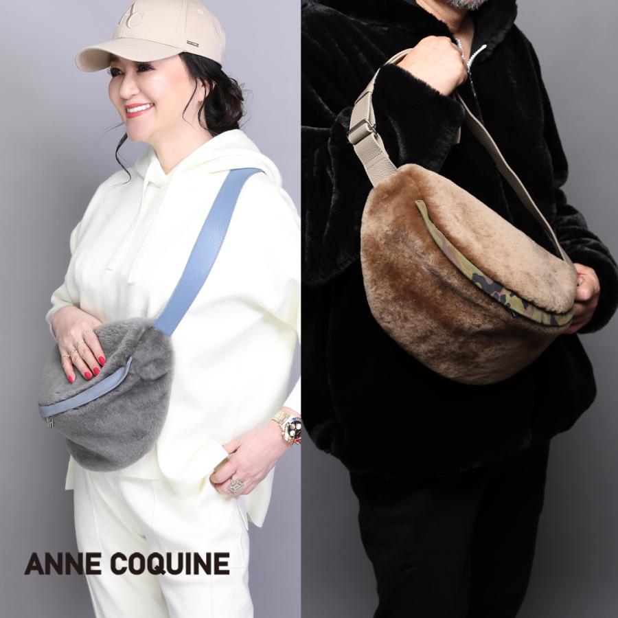 AnneCoquine リアルムートンイタリアンレザーボディバッグ 2416 アンコキーヌ メンズ レディース : アンコキーヌYahoo!店 - 通販 - Yahoo!ショッピング