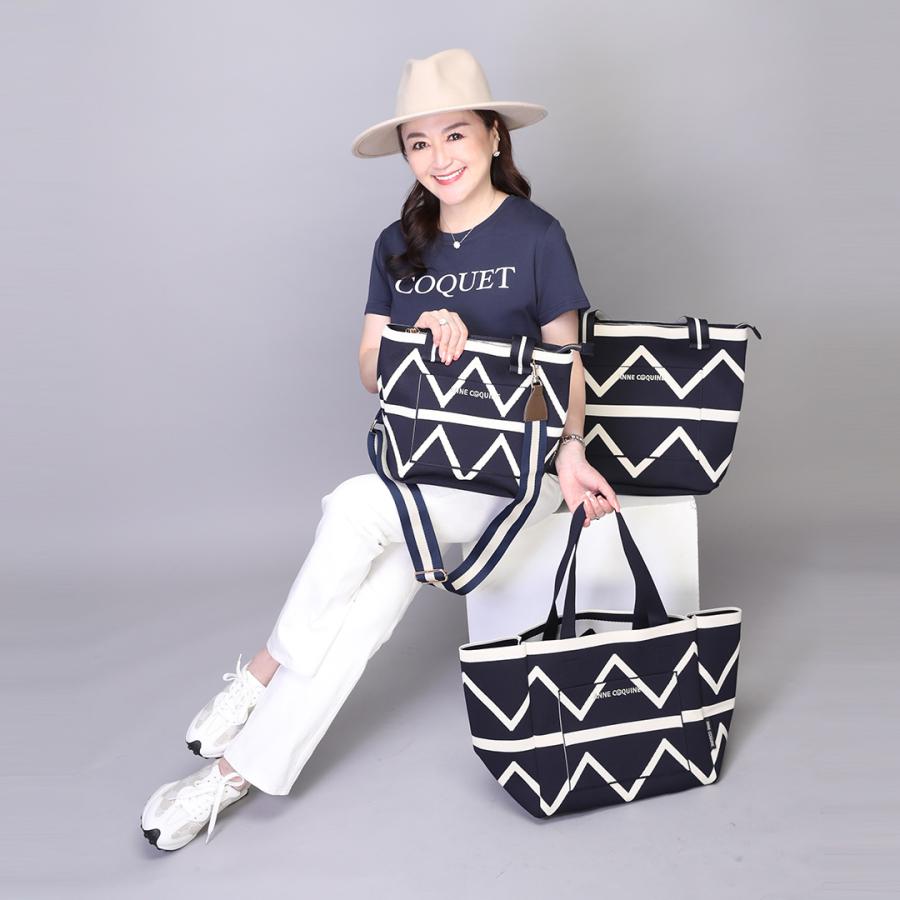 AnneCoquine アンコキーヌ AnneCoquine ポリエステルニット洗えるリバーシブルバッグ／2433 藤島彩子 QVC テレビ通販 TVショッピング プレゼント ギフト ...