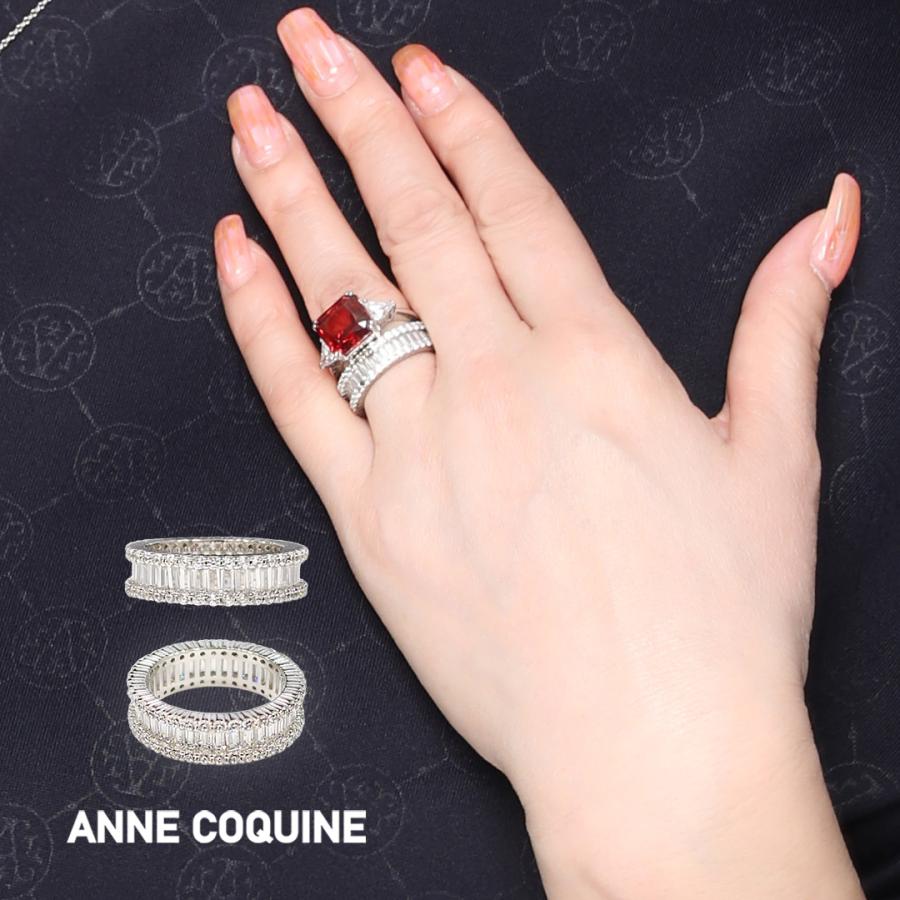 AnneCoquine アンコキーヌ キュービックジルコニア エタニティーリング／ 4076 藤島彩子 QVC テレビ通販 TVショッピング プレゼント ギフト ラッピング : アンコキーヌ ...