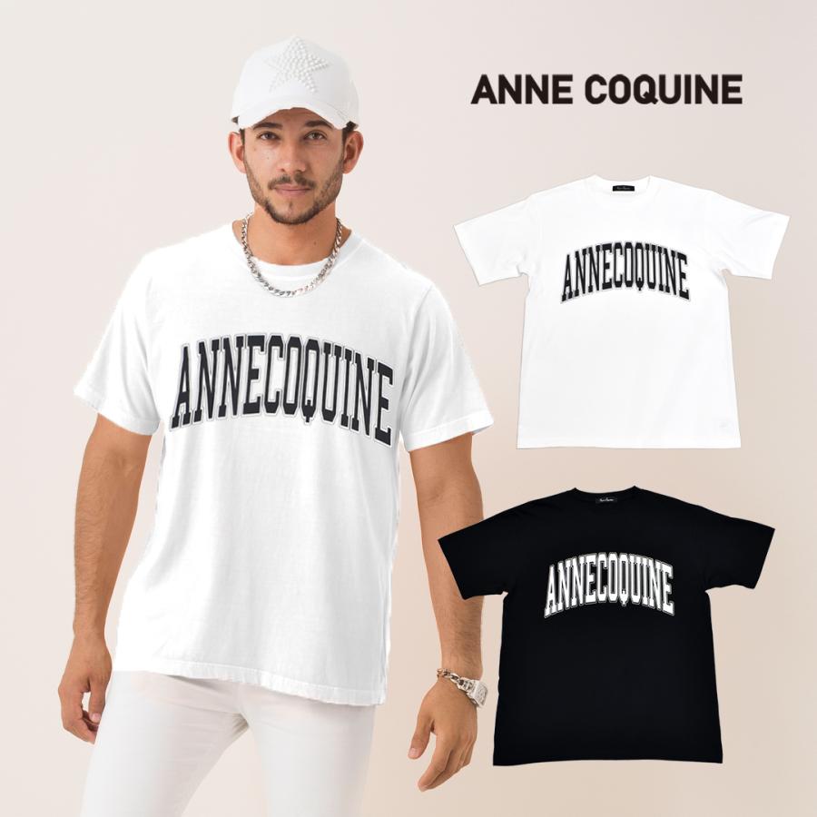 AnneCoquine Anne Coquine プリントTシャツ／7170 ユニセックス 男女兼用 大人 オシャレ カジュアル アンコキーヌ ロゴプリント メンズ レディース ロゴ ...