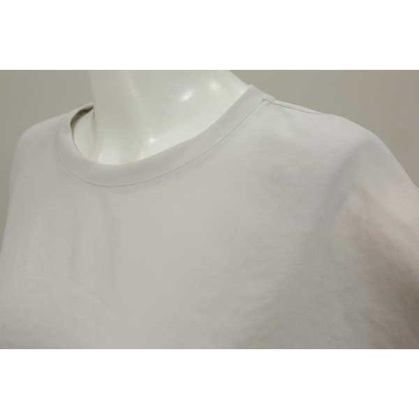 ROBE 春夏物【ローブ/カフネ/年間物/525905】ポリマットサテンジョーゼット丸首リラックスコクーンブラウスドルマン6分袖左胸貼ポケ ...