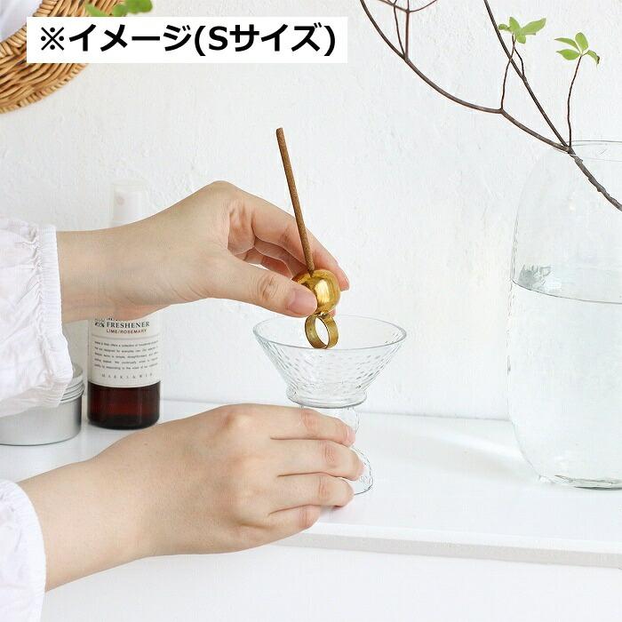 お香立て インセンスホルダー ブラス ガラス＆ブラスインセンススタンド L インブルーム in bloom ゴールド 92450052 クレエ おしゃれ インセンススティック : 雑貨屋アノ ...