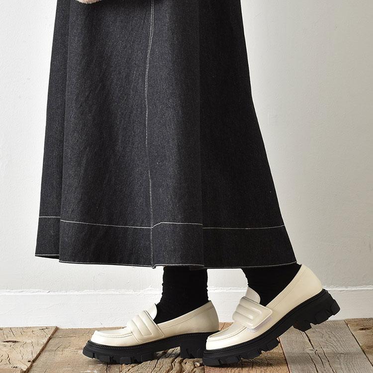 ローファー レディース 厚底ローファー ヒール ドライビングシューズ