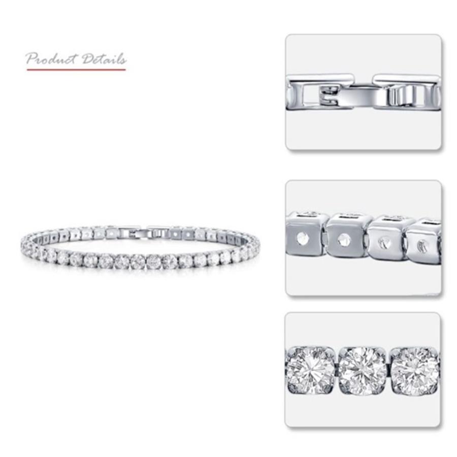 高品質 テニスブレスレット CZダイヤモンド ジルコニア クリスタル メンズ レディース AAA CZダイヤ プレゼント ブレスレット ジュエリー : an.place shop - 通販 ...