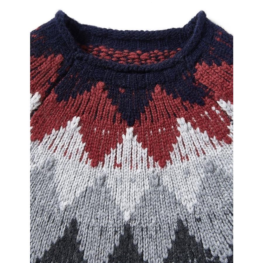 【Fairisle Kint】 ニット レディース ウール100セーター ノルディック柄ジャガード 上質 オシャレ クリスマスニット [1色 ...