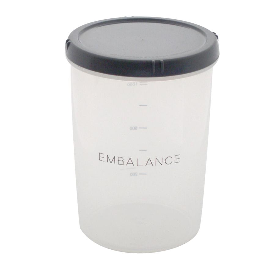 EMBALANCE エンバランス ディープラウンドコンテナ L（1500ml） グレー : 安心・安全の食品館ヤフー店 - 通販 ...