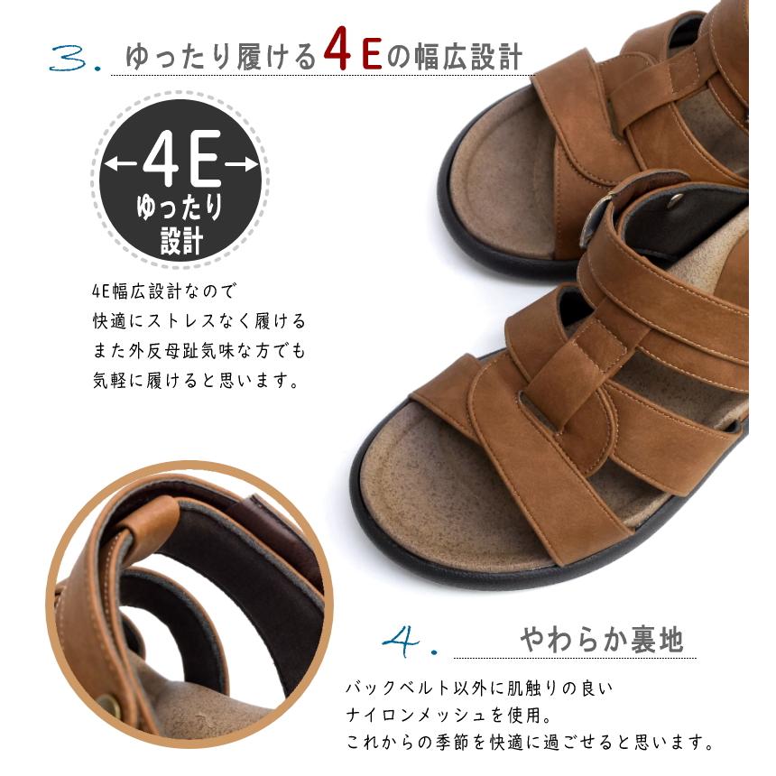 WilsonLee ウイルソン・リー サンダル レディース 2way 4e 幅広 バックベルト インヒール 軽い コンフォート 防滑 フットベッド フラット オープントゥ 屈曲 : レディース ...