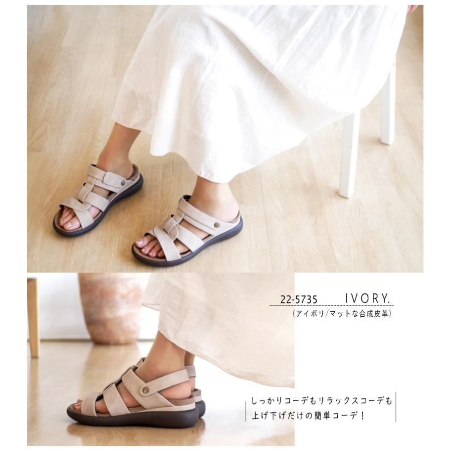 WilsonLee ウイルソン・リー サンダル レディース 2way 4e 幅広 バックベルト インヒール 軽い コンフォート 防滑 フットベッド フラット オープントゥ 屈曲 : レディース ...