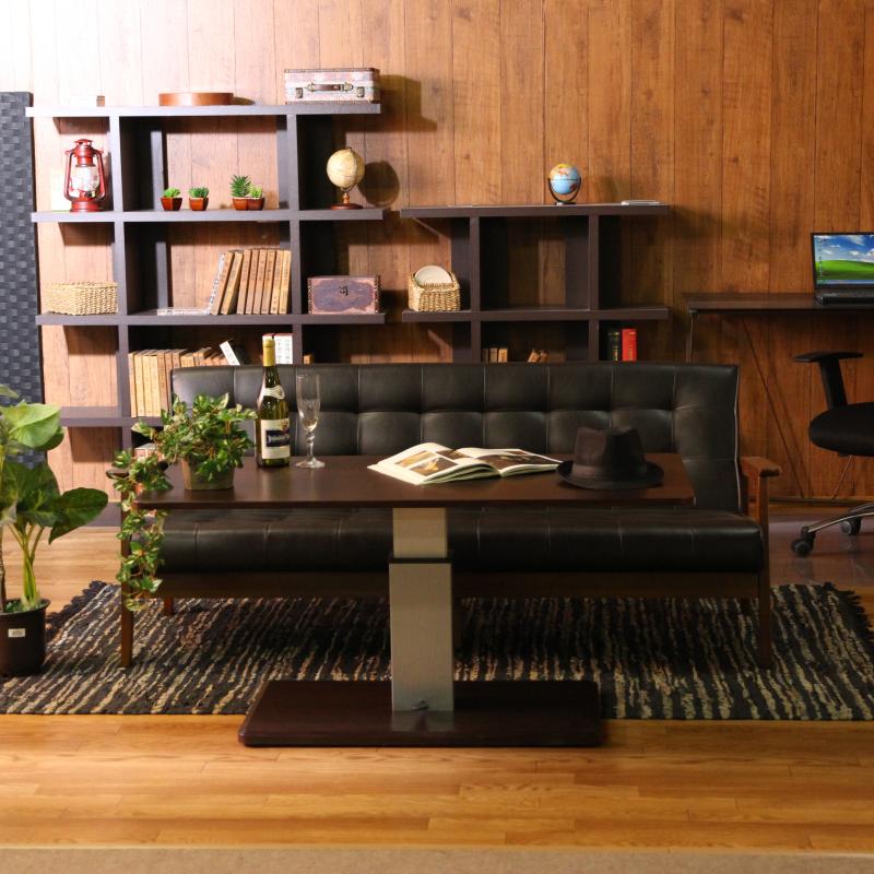 昇降テーブル ガス圧 おしゃれ 昇降式テーブル テーブル 昇降 ブラウン リビングテーブル センターテーブル 幅120cm : zfj-10498 : アンスリウム Anthurium ...