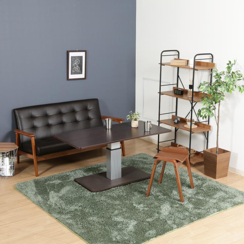 昇降テーブル ガス圧 おしゃれ 昇降式テーブル テーブル 昇降 ブラウン リビングテーブル センターテーブル 幅120cm : zfj-10498 : アンスリウム Anthurium ...