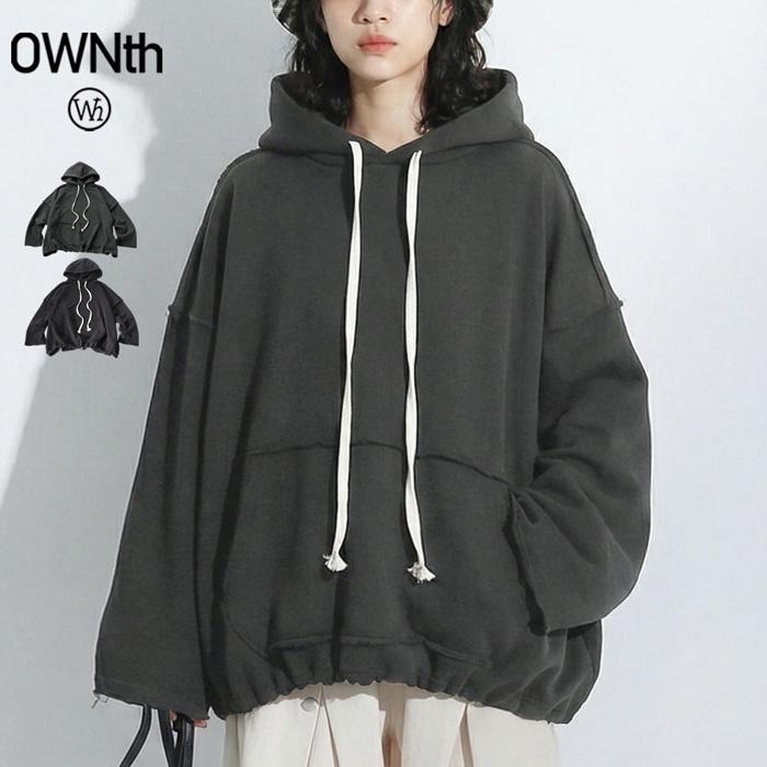 antiqua（アンティカ） 裏毛 パーカー レディース 裾ドロスト 配色 ワイド 送料無料・メール便不可 : antiqua(アンティカ ...