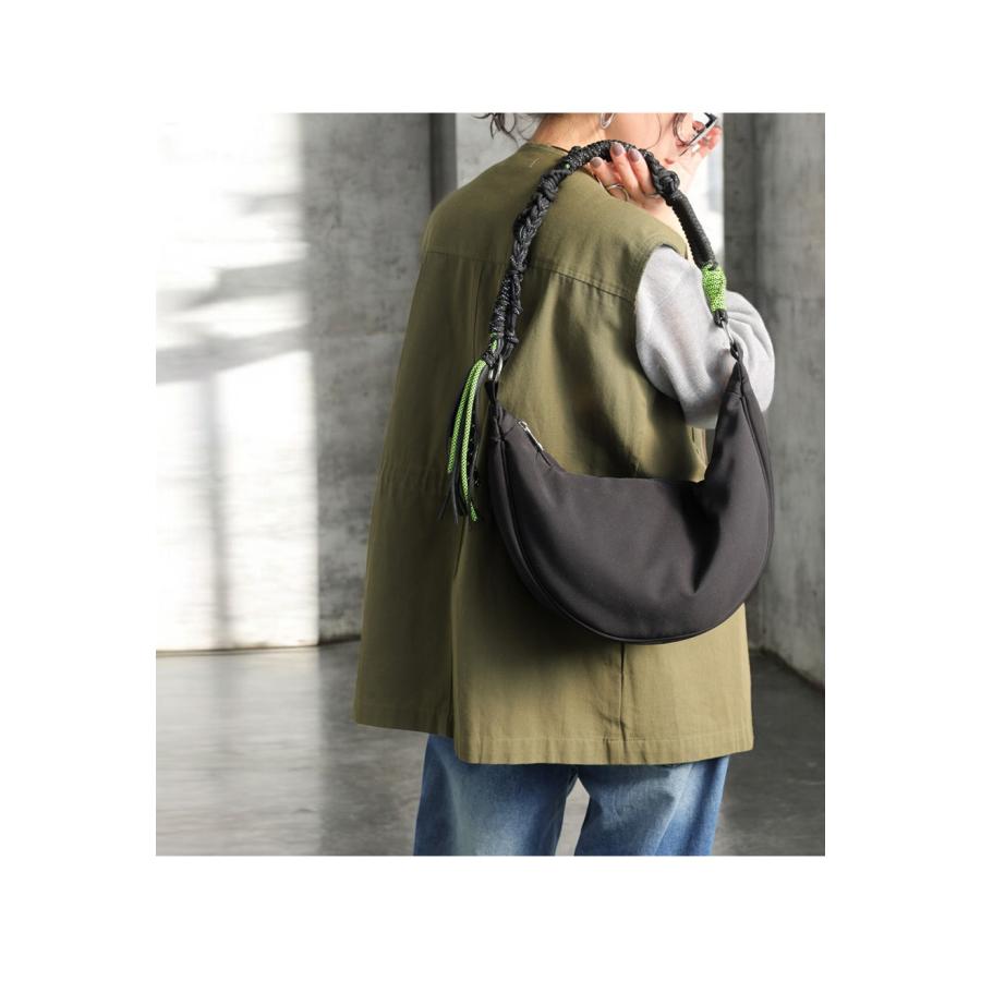 パラコードハンドルムーンバッグ バッグ レディース 送料無料・2月9日10時〜発売。メール便不可 : pb-00071 : antiqua ...