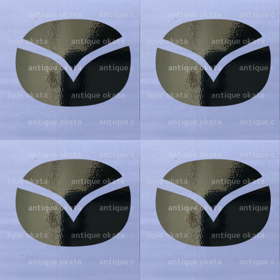 マツダ ホイール センター キャップ KD51-37-190 エンブレム ステッカー 4枚 艶 黒 ピアノ ブラック ハイグロス グロッシー シート : e040-d31yb ...