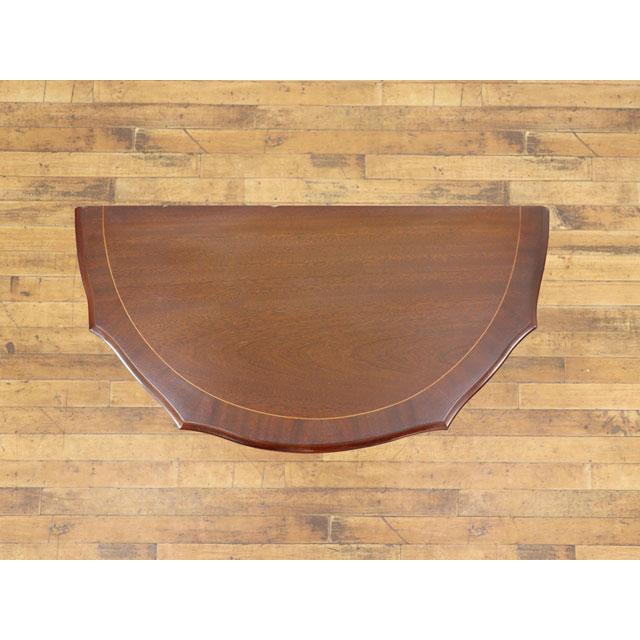 コンソール 壁付け 3本脚 猫脚 サイドテーブル 半円型 上品 ディスプレイ台 イギリス アンティークフレックス 58684 : アンティーク ...