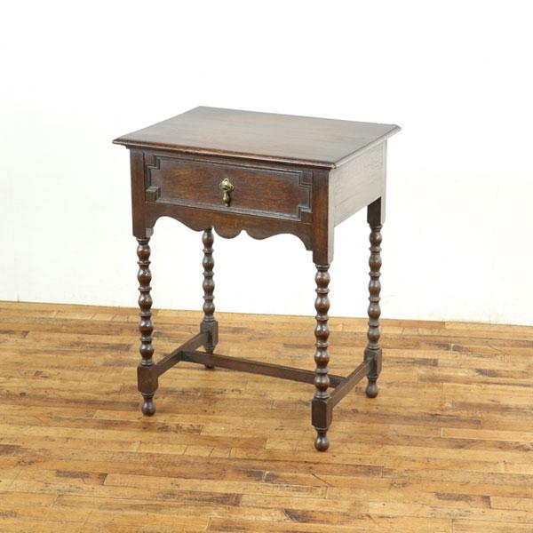 アンティーク 引き出し付きコンソールテーブル 脚のデザインも素敵 玄関 ベッドサイド イギリス アンティークフレックス 59278 ...