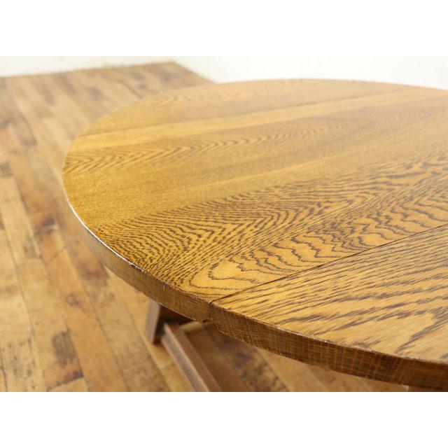 天板をクルっと回す、天板拡張式 コーヒーテーブル 小ぶりでかわいい 素朴な雰囲気 イギリス アンティークフレックス 59577 ...