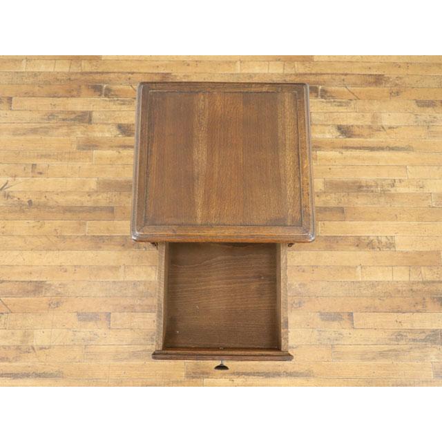 ナイトテーブル 引き出しと扉、さらに開口棚 猫脚 ベッドサイド 玄関 飾り台 サイドテーブル かわいい フランスアンティーク家具 64483 ...