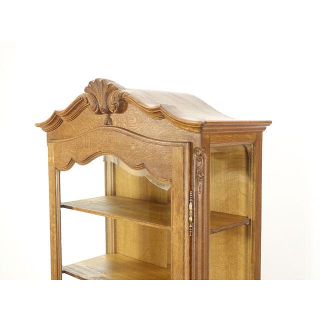 キャビネット 華やかな雰囲気 美しい彫刻と美しい杢目 1枚扉タイプ 収納棚 飾り棚 フランスアンティーク家具 70140 : アンティークフレックス ヤフー店 - 通販 - Yahoo!ショッピング