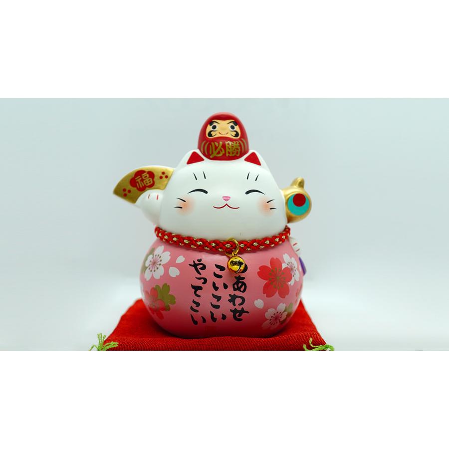 7687 彩絵必勝だるま招き猫（福桜・中） : WINTEN ANYDOOR店 - 通販 - Yahoo!ショッピング