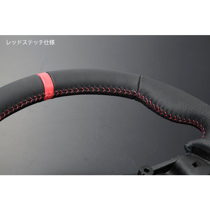 Revier レヴィーア ND系 ロードスター オールレザーステアリング ガングリップ形状 レッドステッチ 純正交換式 ND5RC NDERC ST-SPDE-ND5-ALL-BK-RE-BE ...