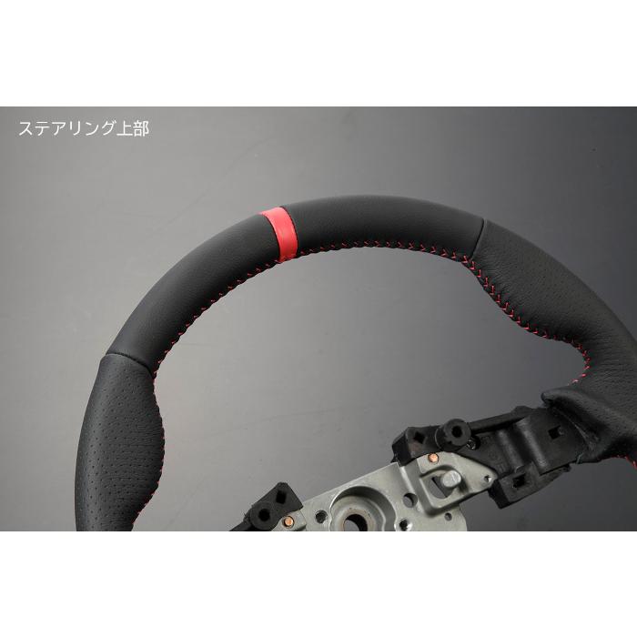 Revier レヴィーア ND系 ロードスター オールレザーステアリング ガングリップ形状 レッドステッチ 純正交換式 ND5RC NDERC ST-SPDE-ND5-ALL-BK-RE-BE ...