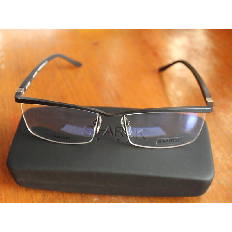alain mikli★アランミクリ★STARCK EYES*スタルクアイズ*PL9901※超軽量・ブラック・メガネフレーム : 青ブルー ...