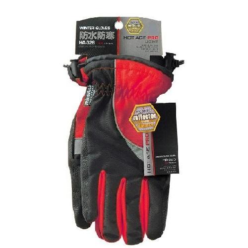 おたふく手袋 ホットエースプロライト（リフレクタータイプ）（5双組×5組入） HA-328 レッド×ブラック Lサイズ : 株式会社青木金物 - 通販 - Yahoo!ショッピング