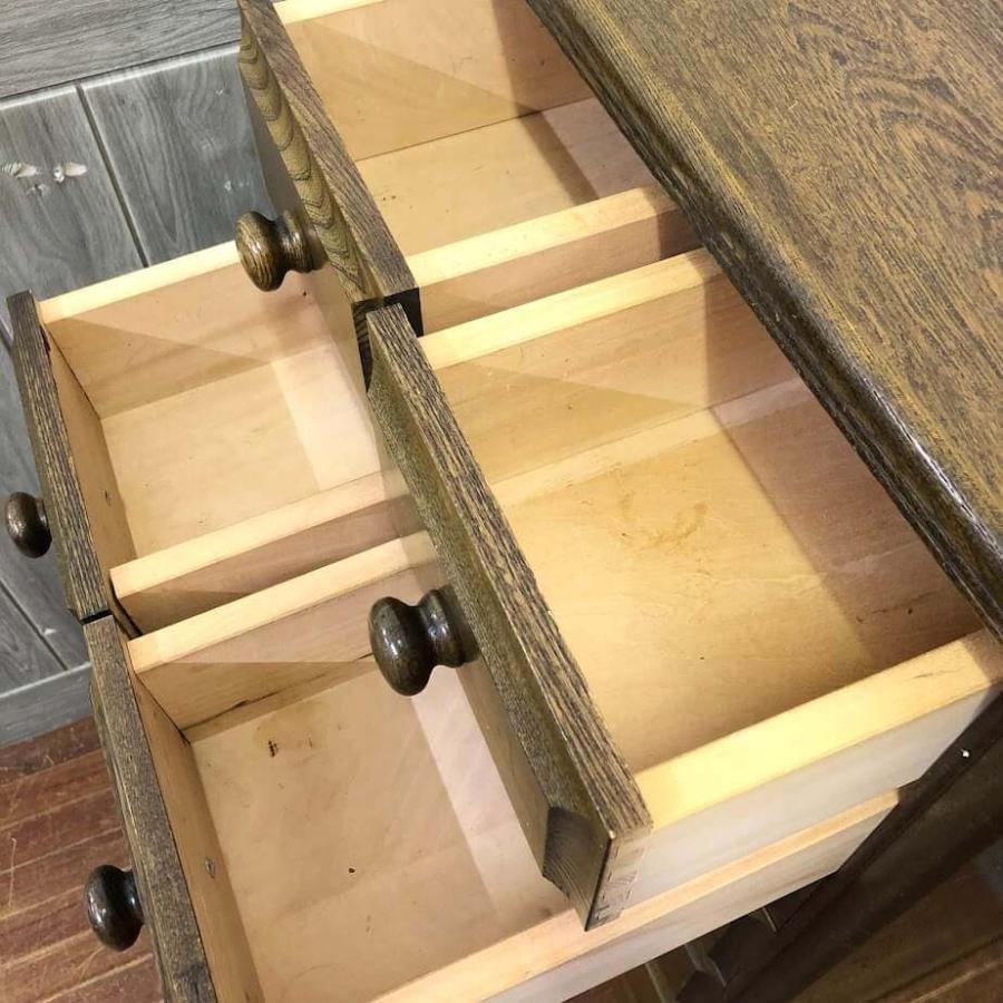 【中古】 チェスト 6段 民芸調 引き出し8杯 幅48cm 民芸家具風 たんす 箪笥 引出収納 木製 スリム チェスト 中古 :ss6749:リビング館 - 通販 - Yahoo!ショッピング