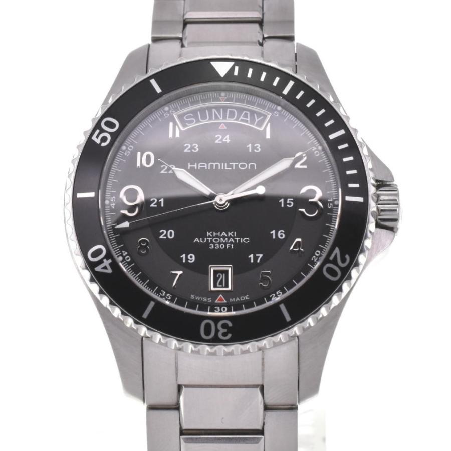 HAMILTON ☆美品【HAMILTON】ハミルトン カーキ ネイビー H64515133 デイデイト 自動巻き メンズ Q#108097 ...