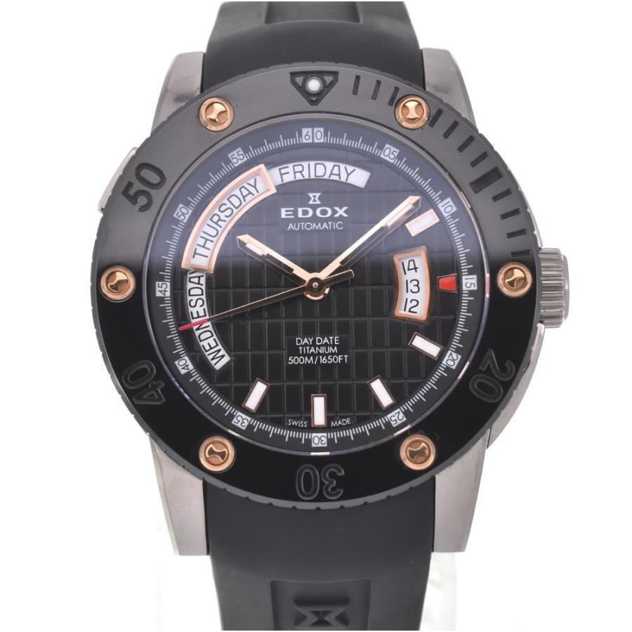 EDOX ☆良品【EDOX】エドックス クラスワン デイデイト 83005-TINR-NIR チタン/セラミック/ラバー 自動巻き メンズ N#110520 : aonohappa - 通販 ...