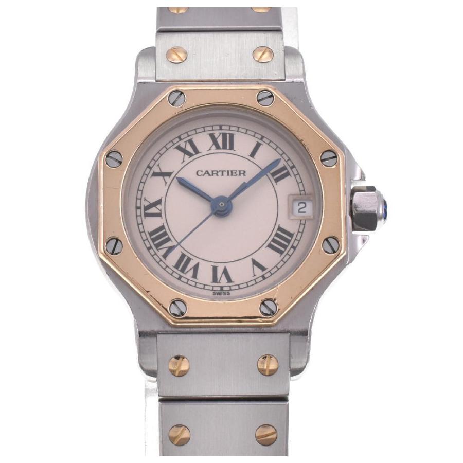 【CARTIER】カルティエ サントスオクタゴンSM W2001683 K18YG/SS クォーツ レディース M#113276 : ...