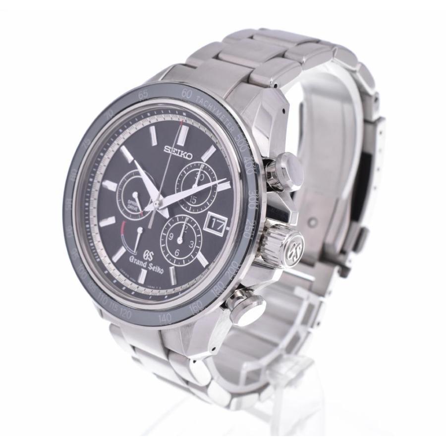 SEIKO ☆美品【SEIKO】セイコー グランドセイコー SBGB003/9R84-0AA0 クロノグラフ スプリングドライブ メンズ O ...