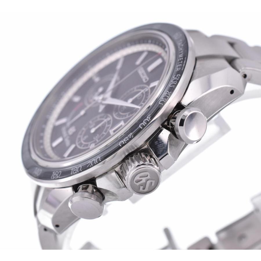 SEIKO ☆美品【SEIKO】セイコー グランドセイコー SBGB003/9R84-0AA0 クロノグラフ スプリングドライブ メンズ O ...