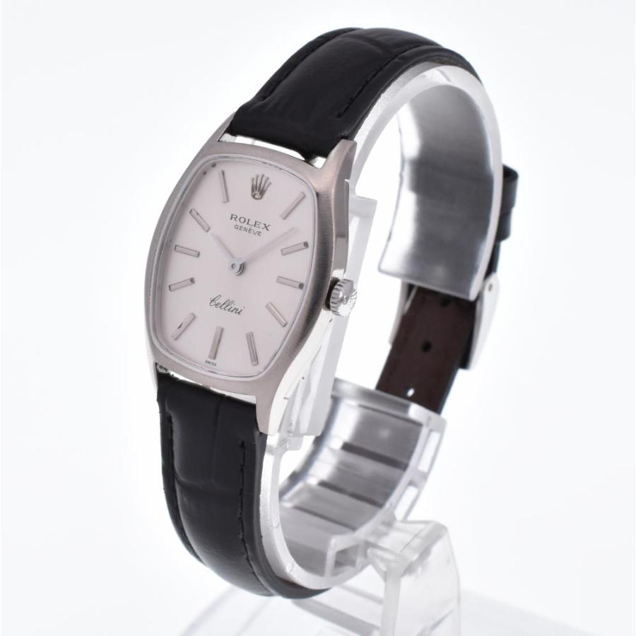 ☆良品【ROLEX】ロレックス チェリーニ 3803 K18WG/レザー Cal.1600 手巻き レディース B#114019 : ...