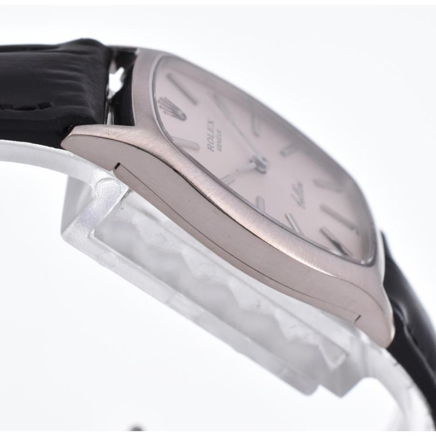 ☆良品【ROLEX】ロレックス チェリーニ 3803 K18WG/レザー Cal.1600 手巻き レディース B#114019 : ...