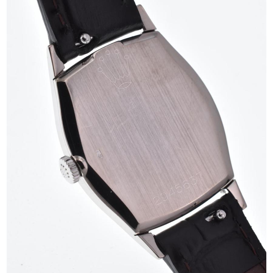 ☆良品【ROLEX】ロレックス チェリーニ 3803 K18WG/レザー Cal.1600 手巻き レディース B#114019 : ...