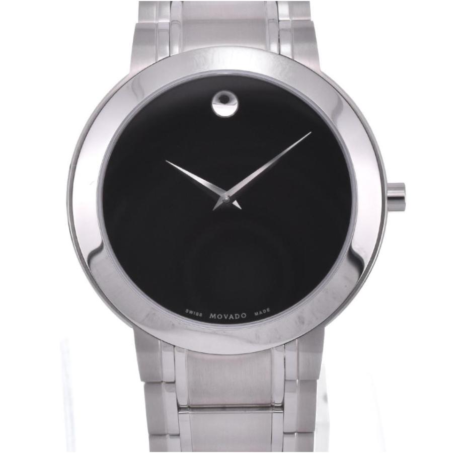 MOVADO ☆美品【Movado】モバード MUSEUM STIRI 606191 クォーツ メンズ B#114477 ...