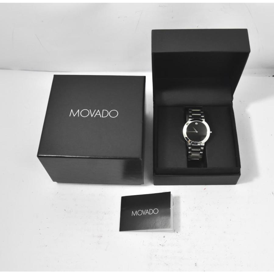 MOVADO ☆美品【Movado】モバード MUSEUM STIRI 606191 クォーツ メンズ B#114477 ...
